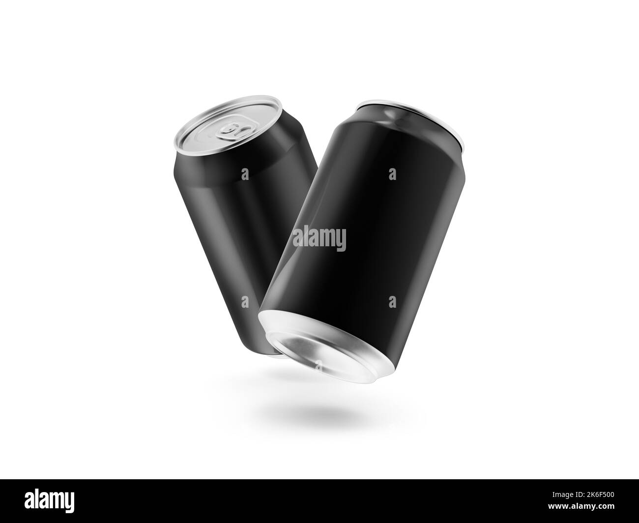 3d render. Aluminum cans for drinks isolated on white background. Mock ...