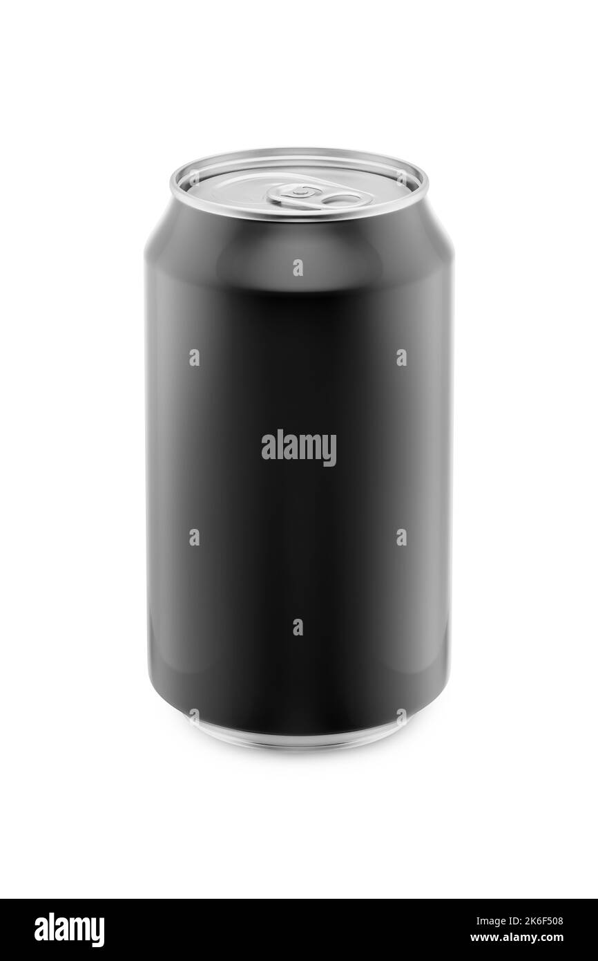 3d render. Aluminum cans for drinks isolated on white background. Mock ...