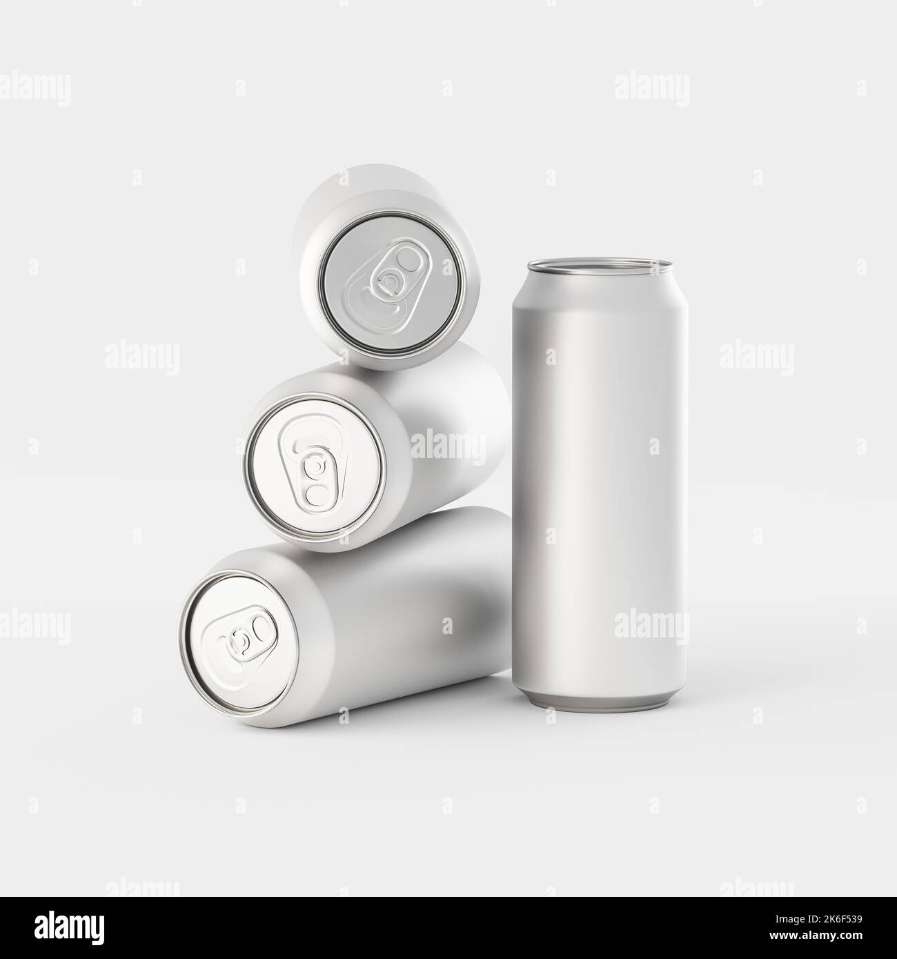 0.5 aluminum cans are on the table. Brochure, catalogue, advertising ...