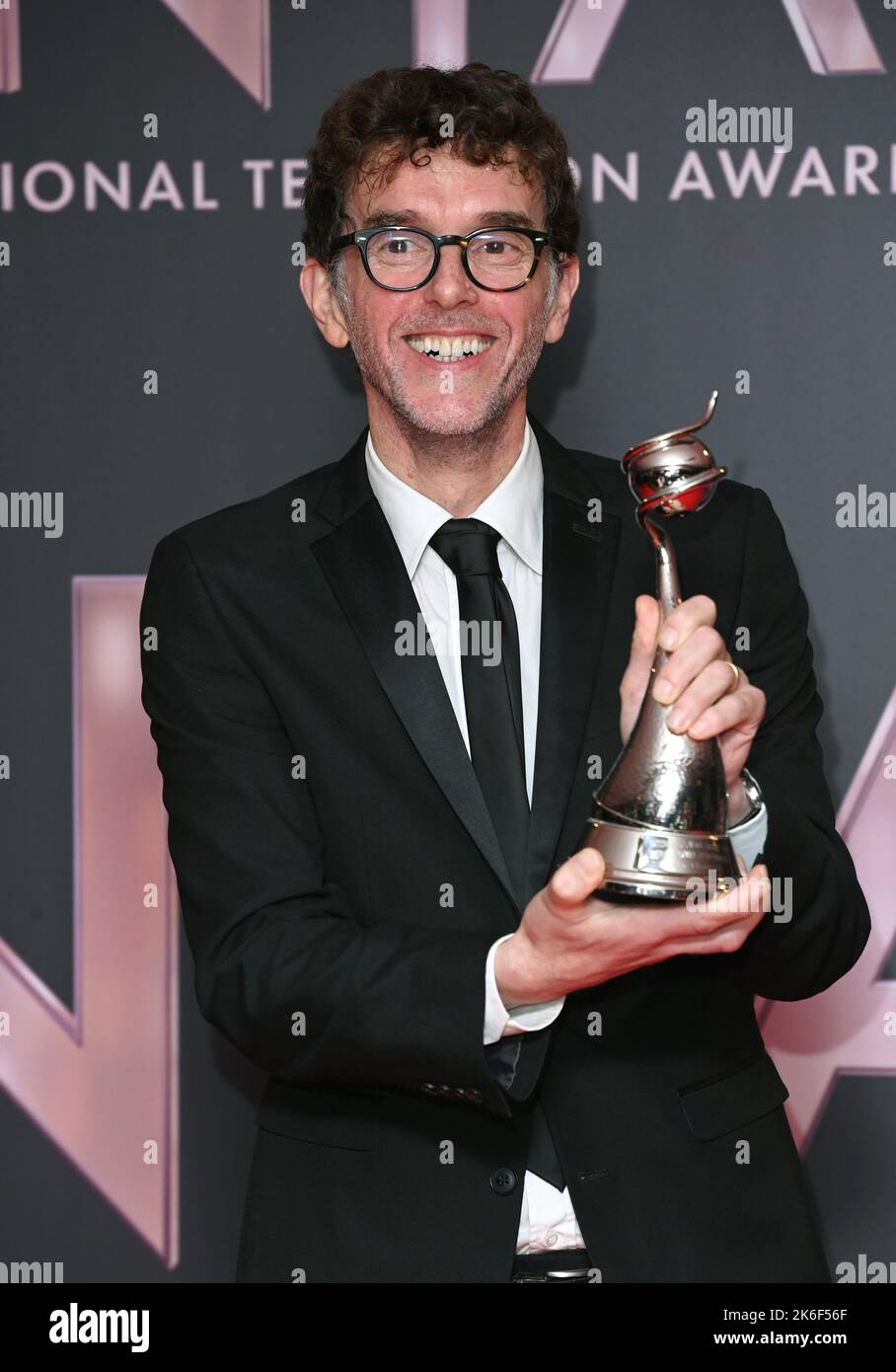 October 13th, 2022. London, UK. Mark Charnock in the press room after ...