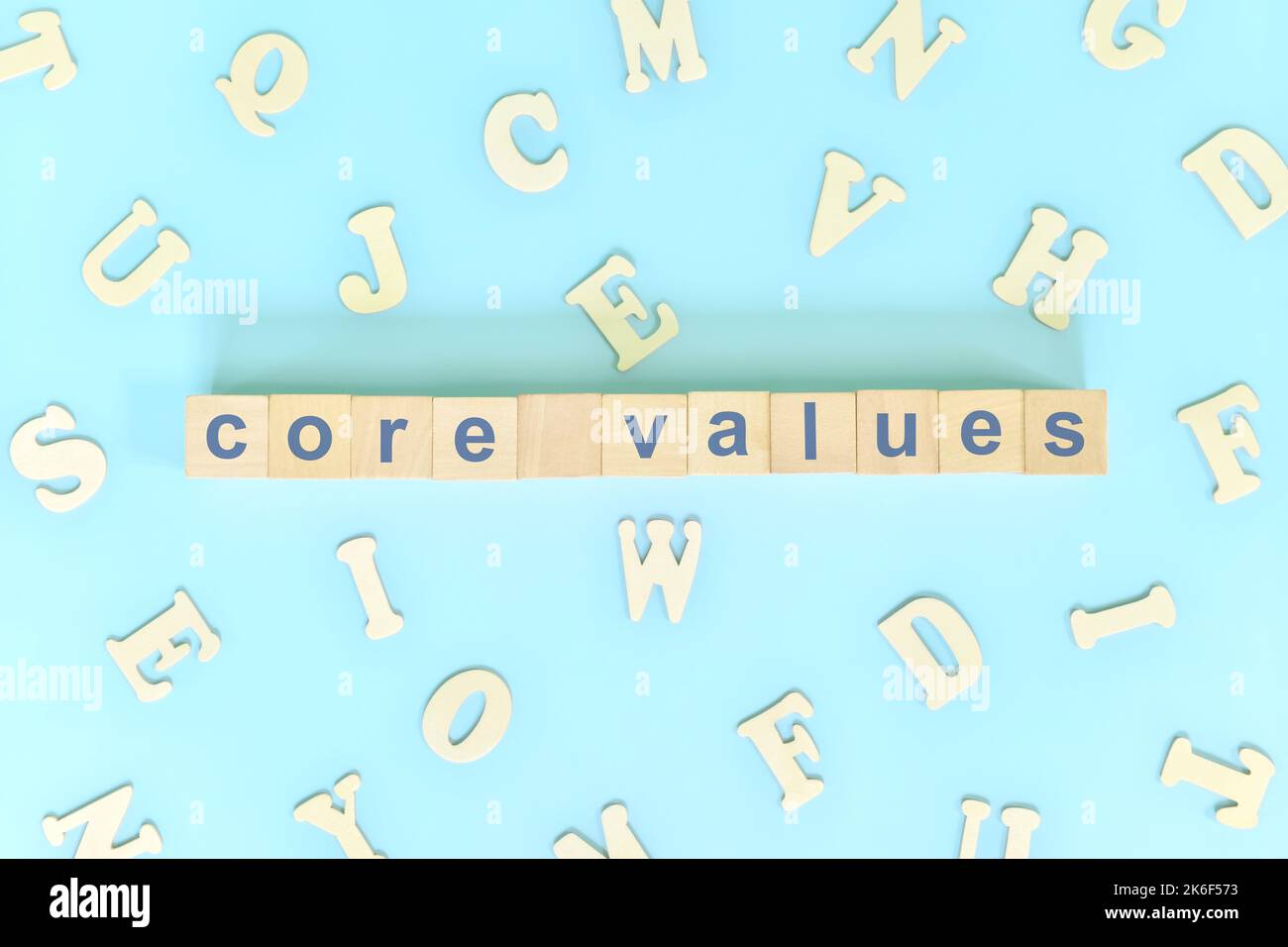 Core values concept in business, company and organization. Word ...