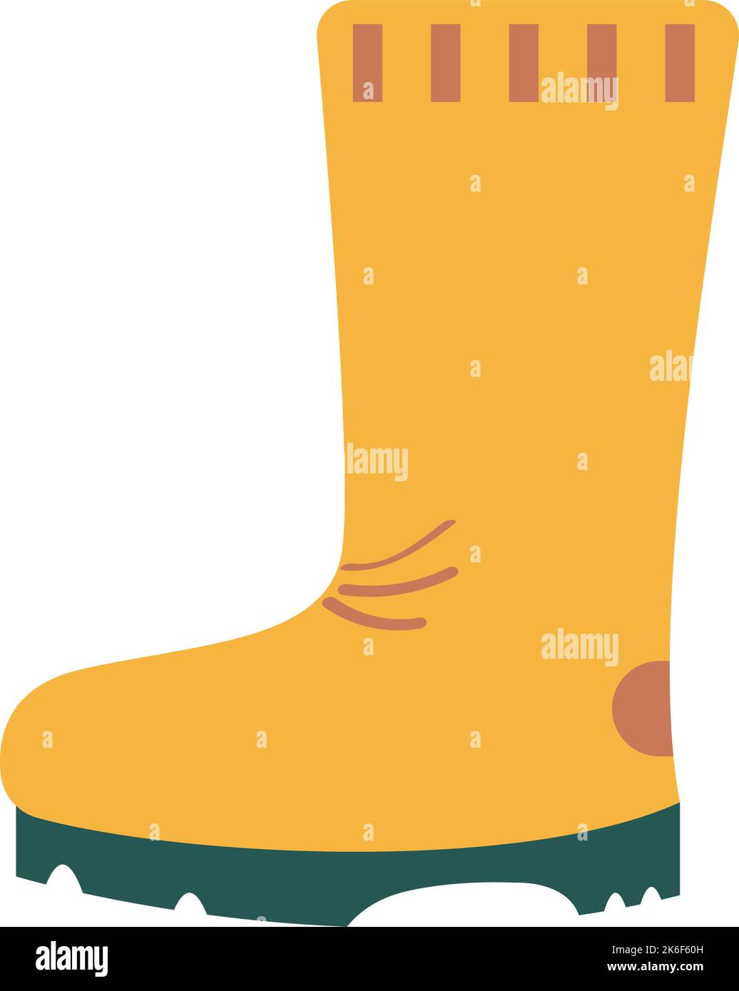 Yellow rain boot Stock Vector Images - Alamy