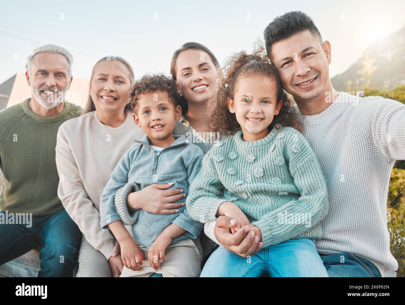 A family creates a safe space for each member. a multi-generational ...