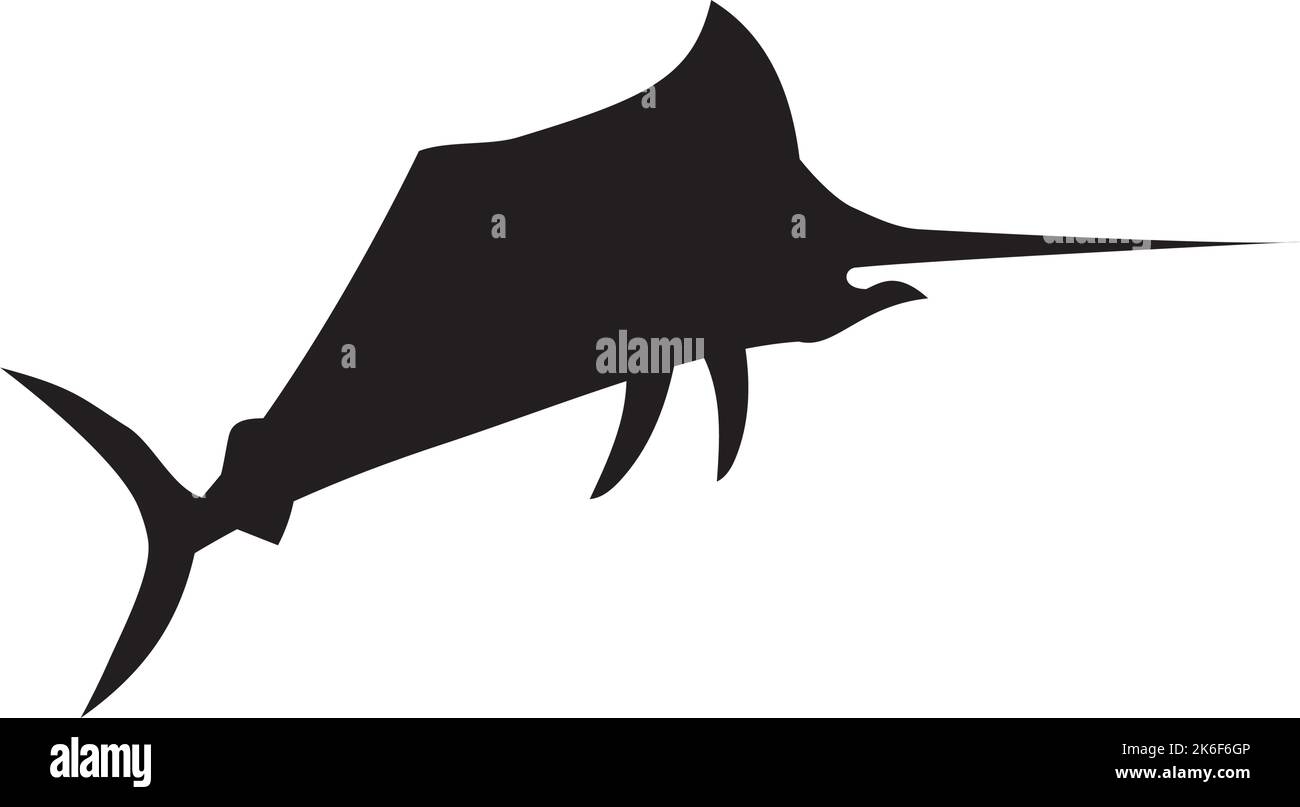 swordfish sealife animal silhouette Stock Vector Image & Art - Alamy
