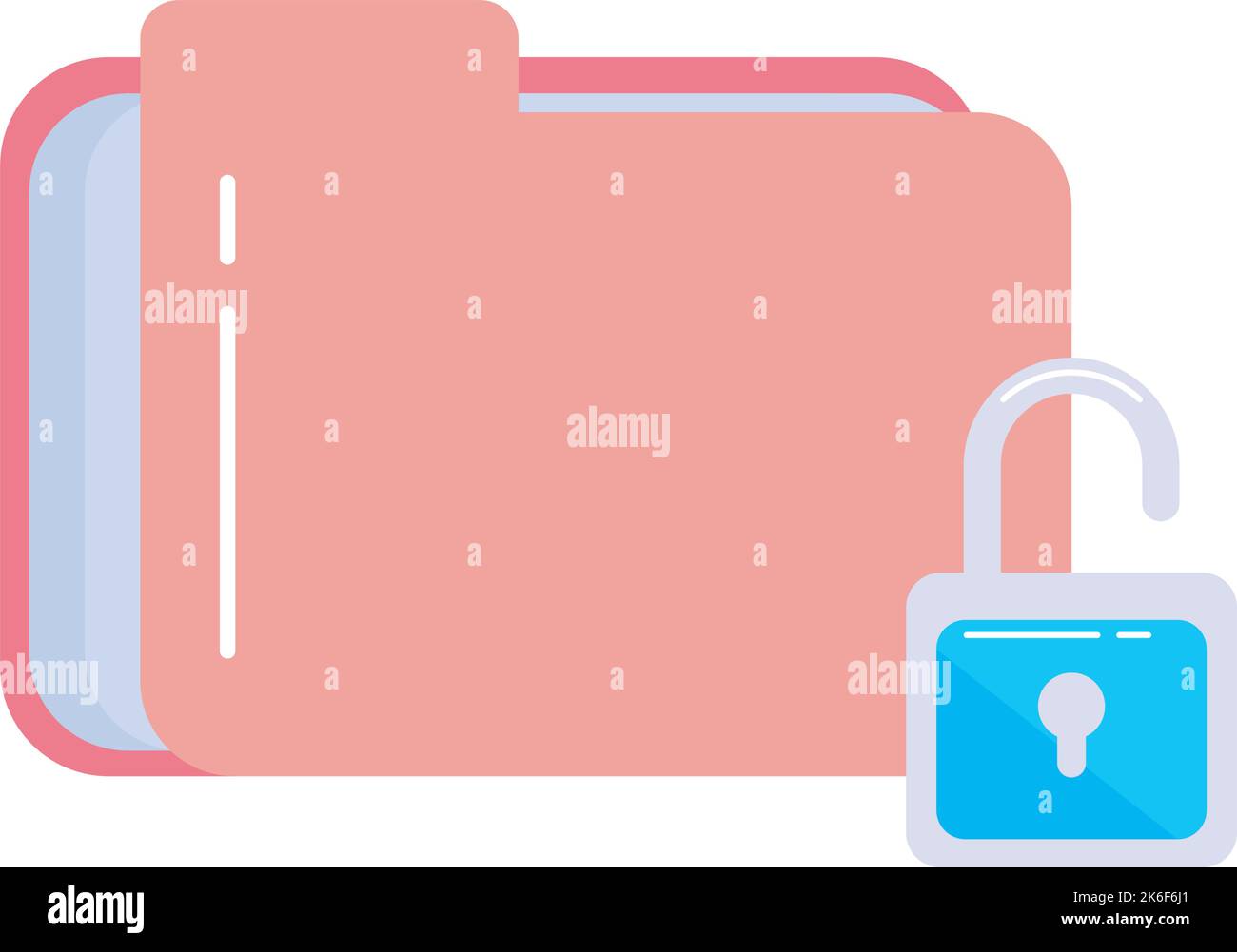 Folder file padlock isolated Stock Vector Images - Alamy