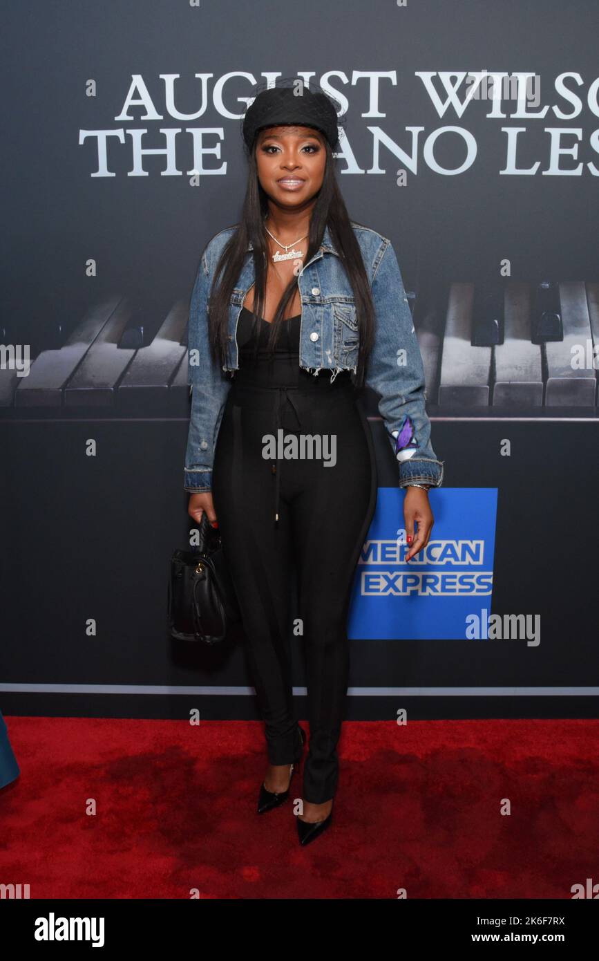 New York, USA. 13th Oct, 2022. Marielle Bobo attends The Piano Lesson ...