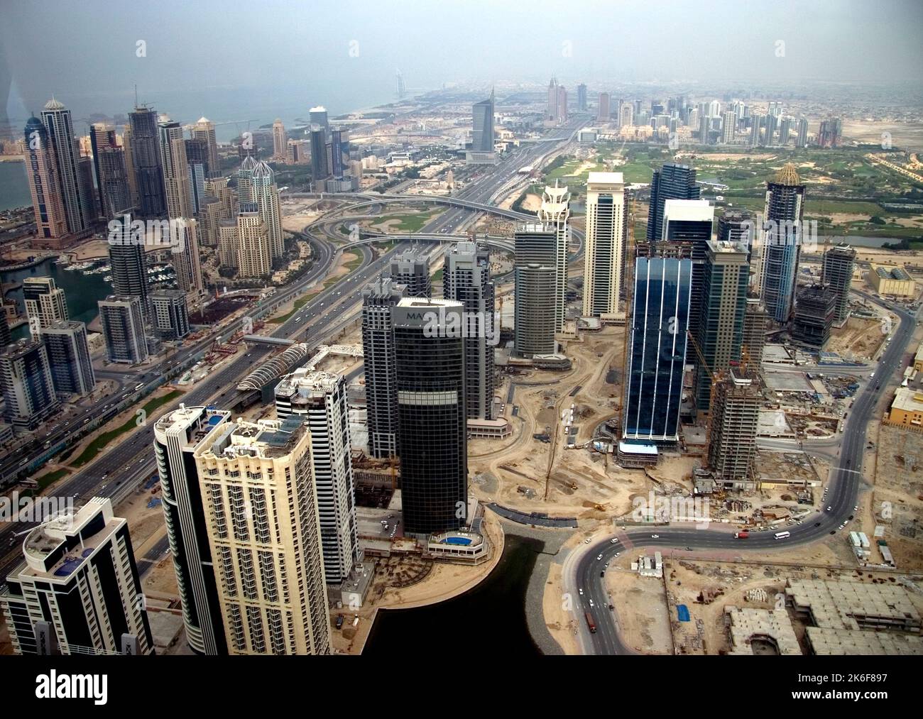 Aerial view of Sheikh Zayed Road Dubai 2009 Stock Photo - Alamy