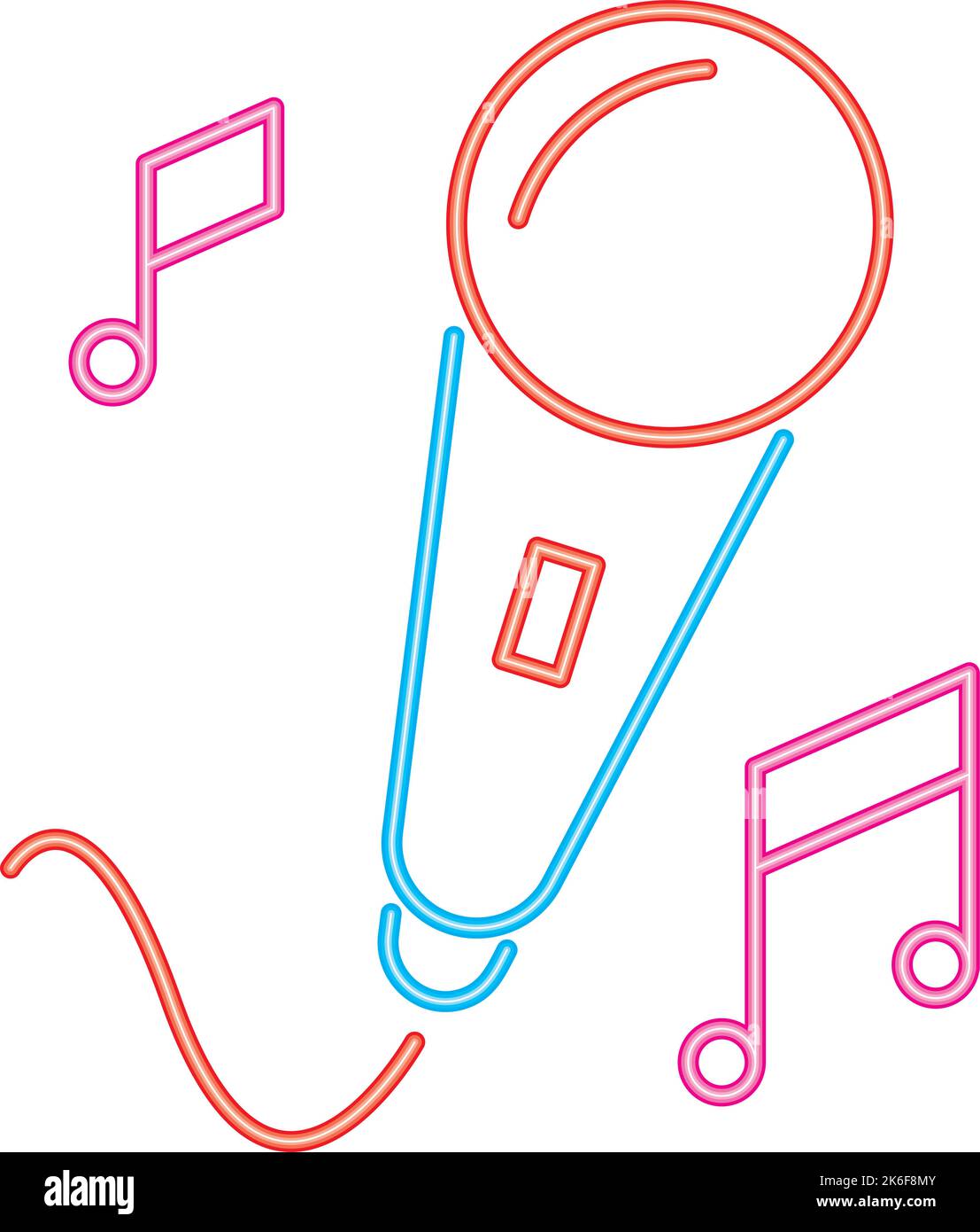 microphone device neon style Stock Vector Image & Art - Alamy