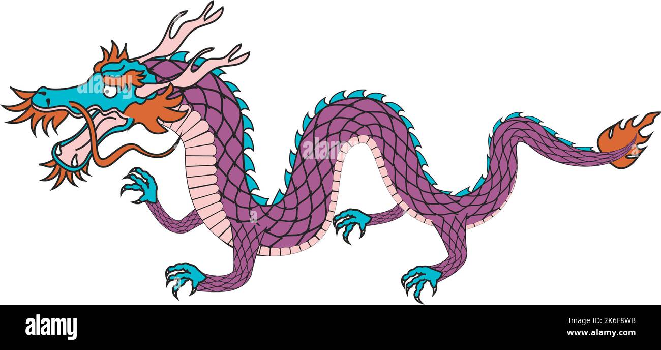 purple asian dragon beast Stock Vector Image & Art - Alamy
