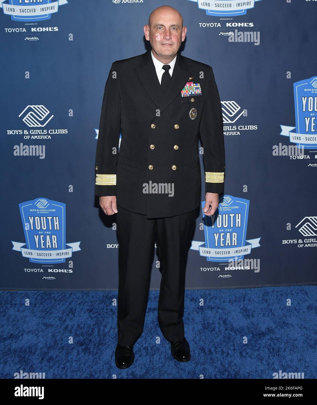 Los Angeles, USA. 13th Oct, 2022. Rear Admiral Wesley McCall arrives at the Boys & Girls Clubs ...