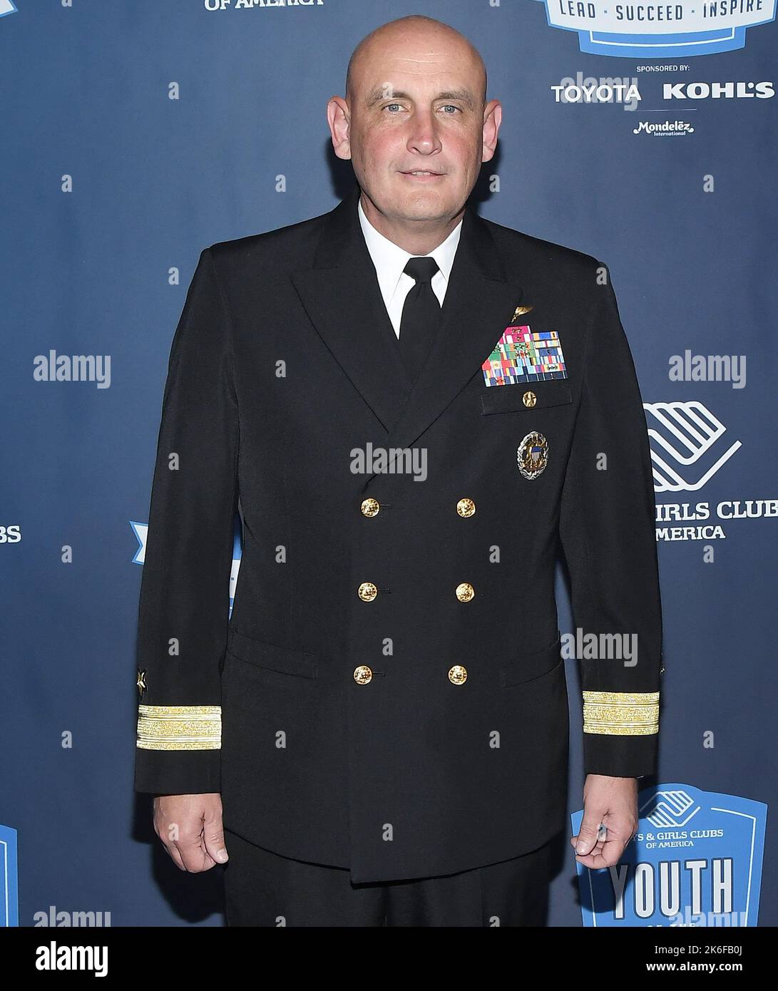 Beverly Hills, CA, October 13, 2022. Rear Admiral Wesley McCall arrives at the Boys & Girls ...