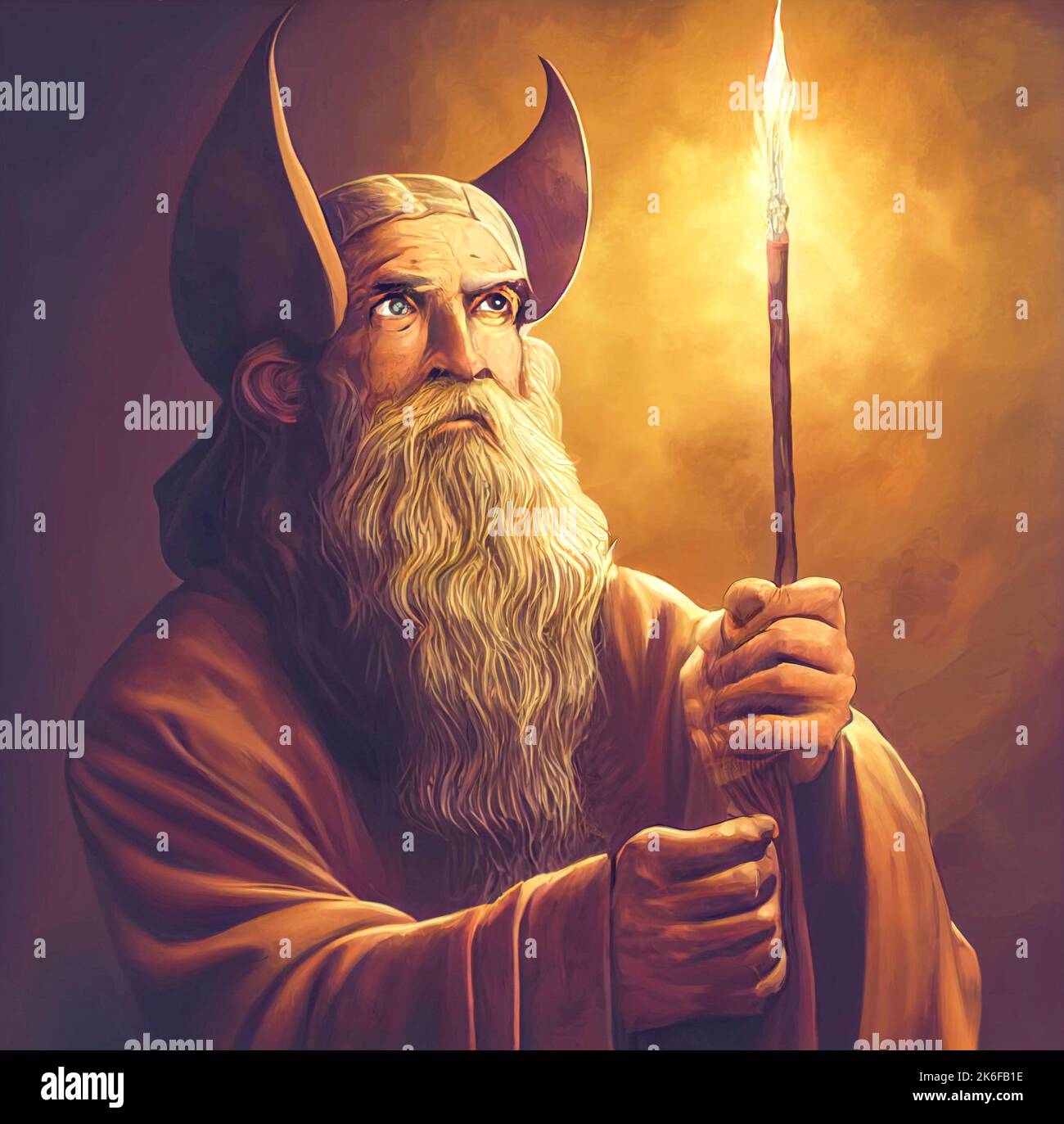 A wizard drawing hi-res stock photography and images - Alamy