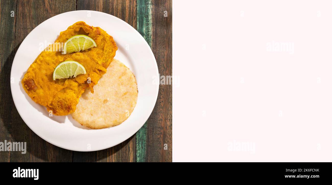 Rich fried dried fish torta - Traditional Colombian dish Stock Photo ...