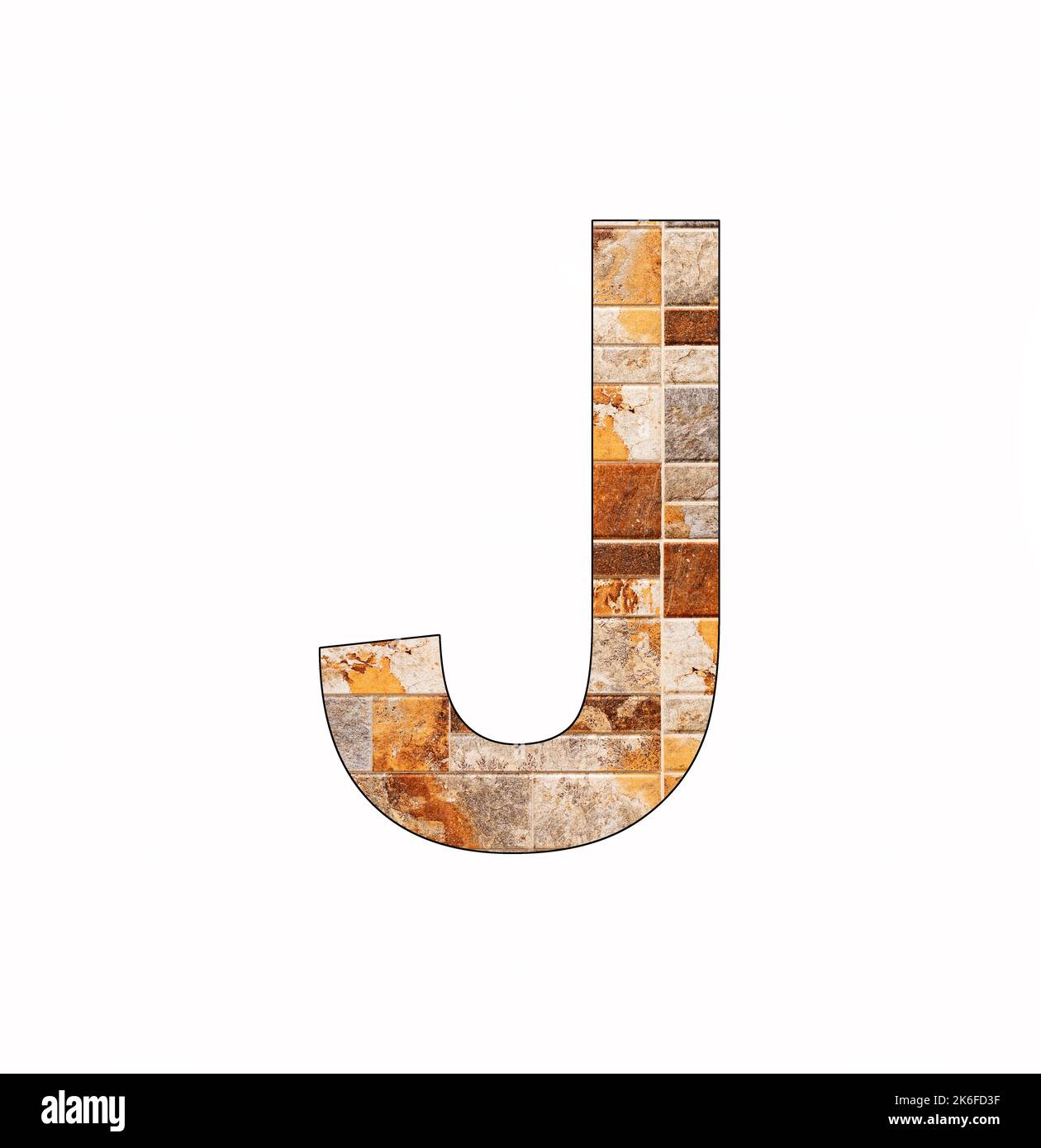 Alphabet letter J - Rustic tile background Stock Photo - Alamy