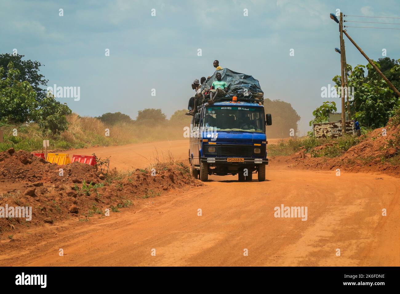 Accra, Ghana - April 01, 2022: Colorful African Public Mini Bus on the ...