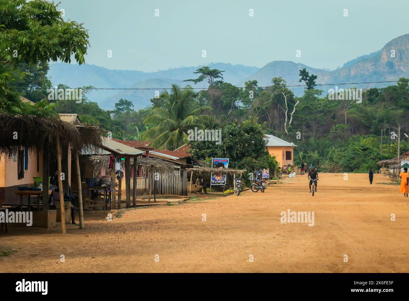Accra, Ghana - April 02, 2022: Picture of the Local Countryside Life in ...