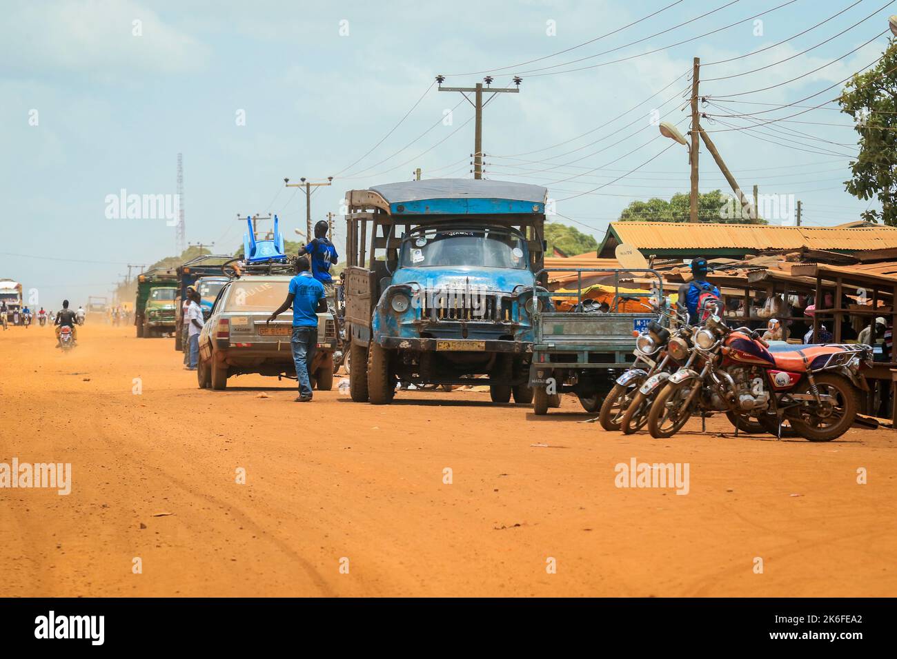 Accra, Ghana - April 02, 2022: Picture of the Local Countryside Life in ...