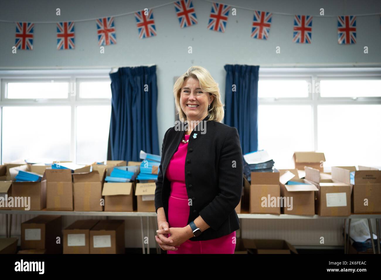 Southend West MP, Anna Firth being interviewed by PA Media at the ...