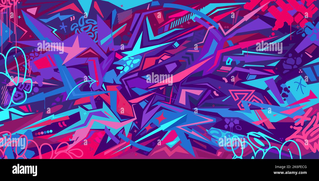 Trendy Abstract Urban Street Art Graffiti Style Vector Illustration ...