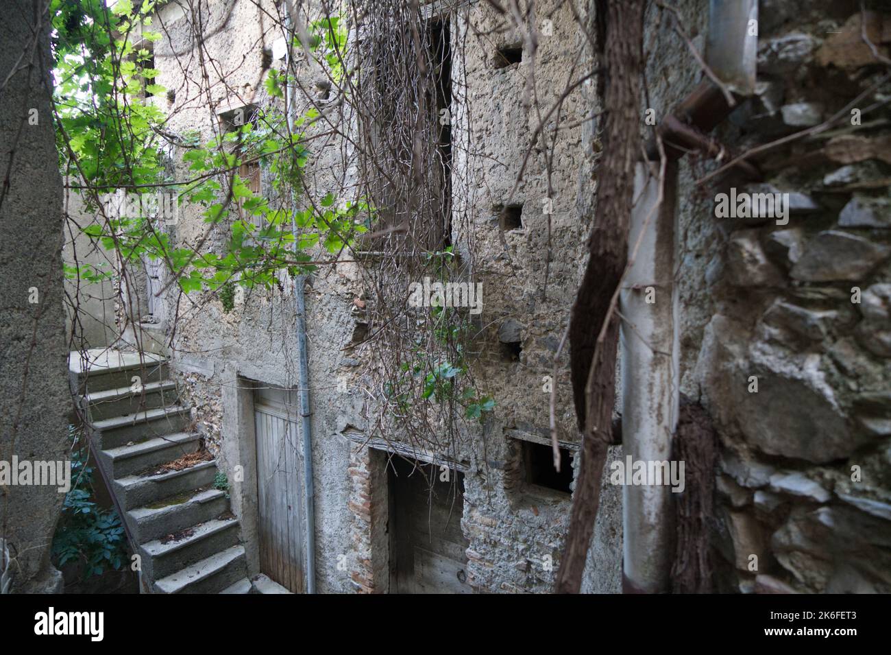 The photos represent what is today and what was San Donato di Ninea. An ...