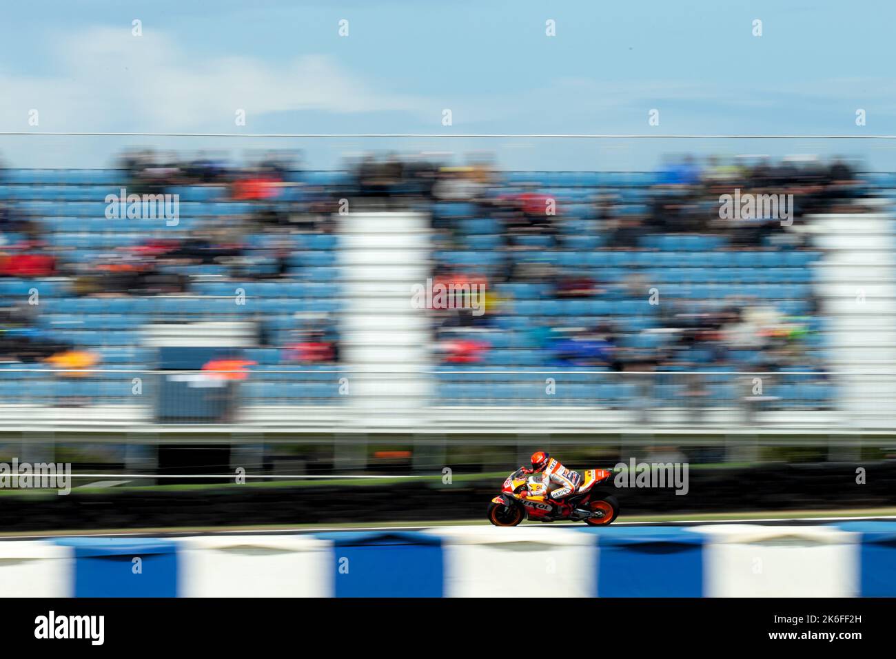 Phillip Island, Australia, 14 October, 2022. Marc Marquez of Spain on the Repsol Honda Team ...