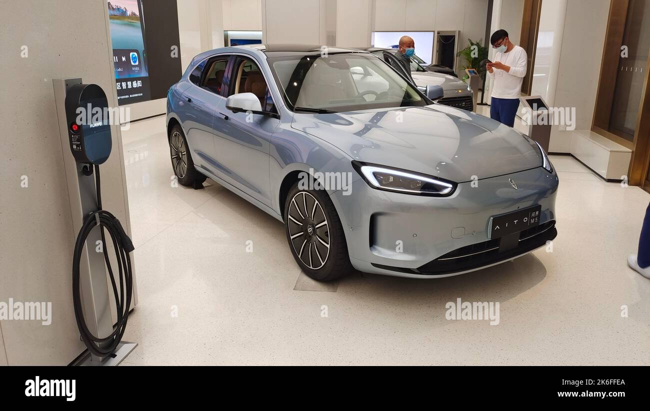 SHANGHAI, CHINA - OCTOBER 13, 2022 - AITO new energy electric vehicles ...