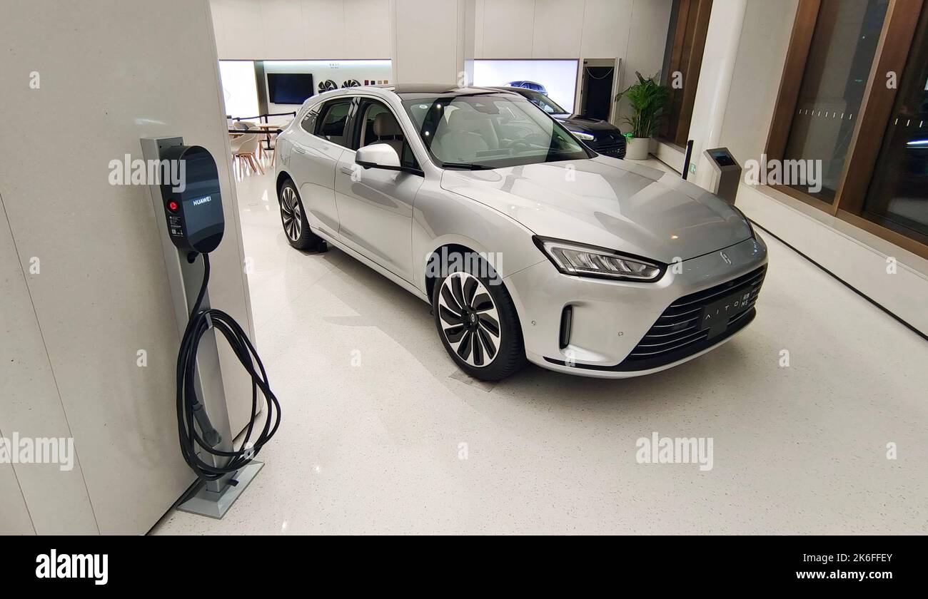 SHANGHAI, CHINA - OCTOBER 13, 2022 - AITO new energy electric vehicles ...