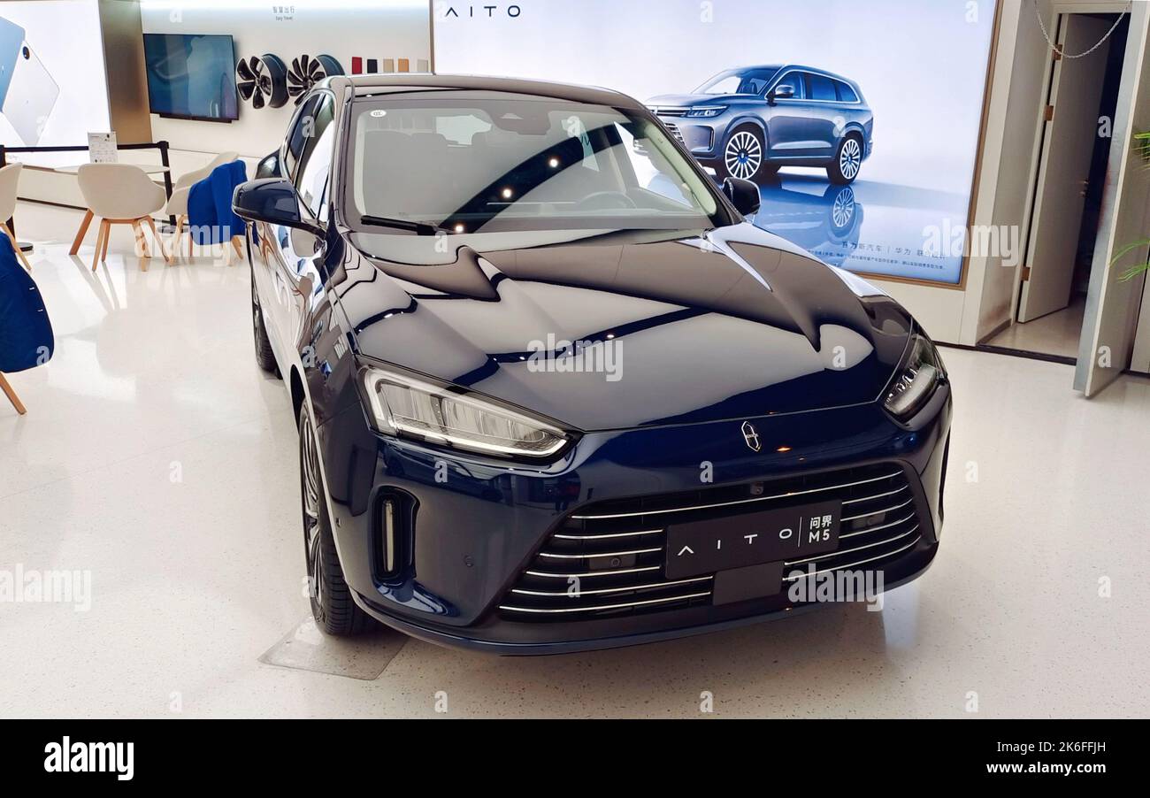 SHANGHAI, CHINA - OCTOBER 13, 2022 - AITO new energy electric vehicles ...