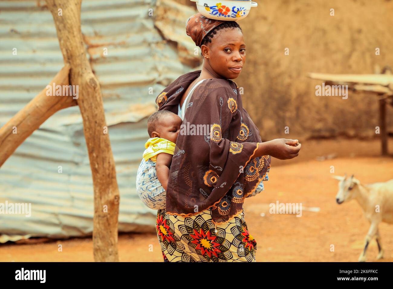 Accra, Ghana - April 02, 2022: Picture of the Local Countryside Life in ...