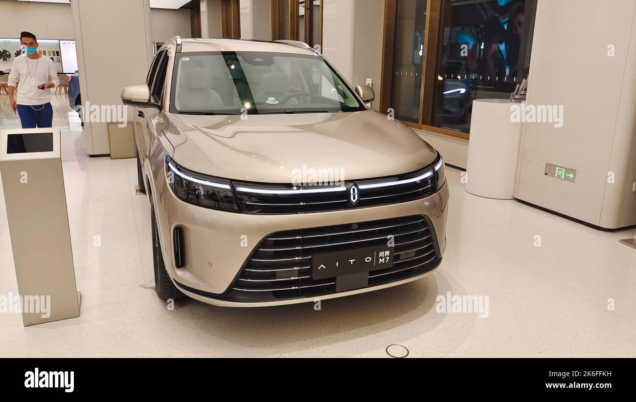 SHANGHAI, CHINA - OCTOBER 13, 2022 - AITO new energy electric vehicles ...
