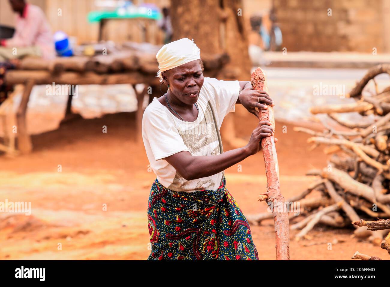 Accra, Ghana - April 02, 2022: Picture of the Local Countryside Life in ...
