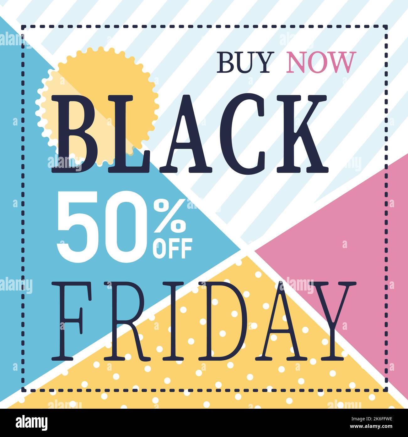 bright light background of sales and discounts in 50 percent geometry ...