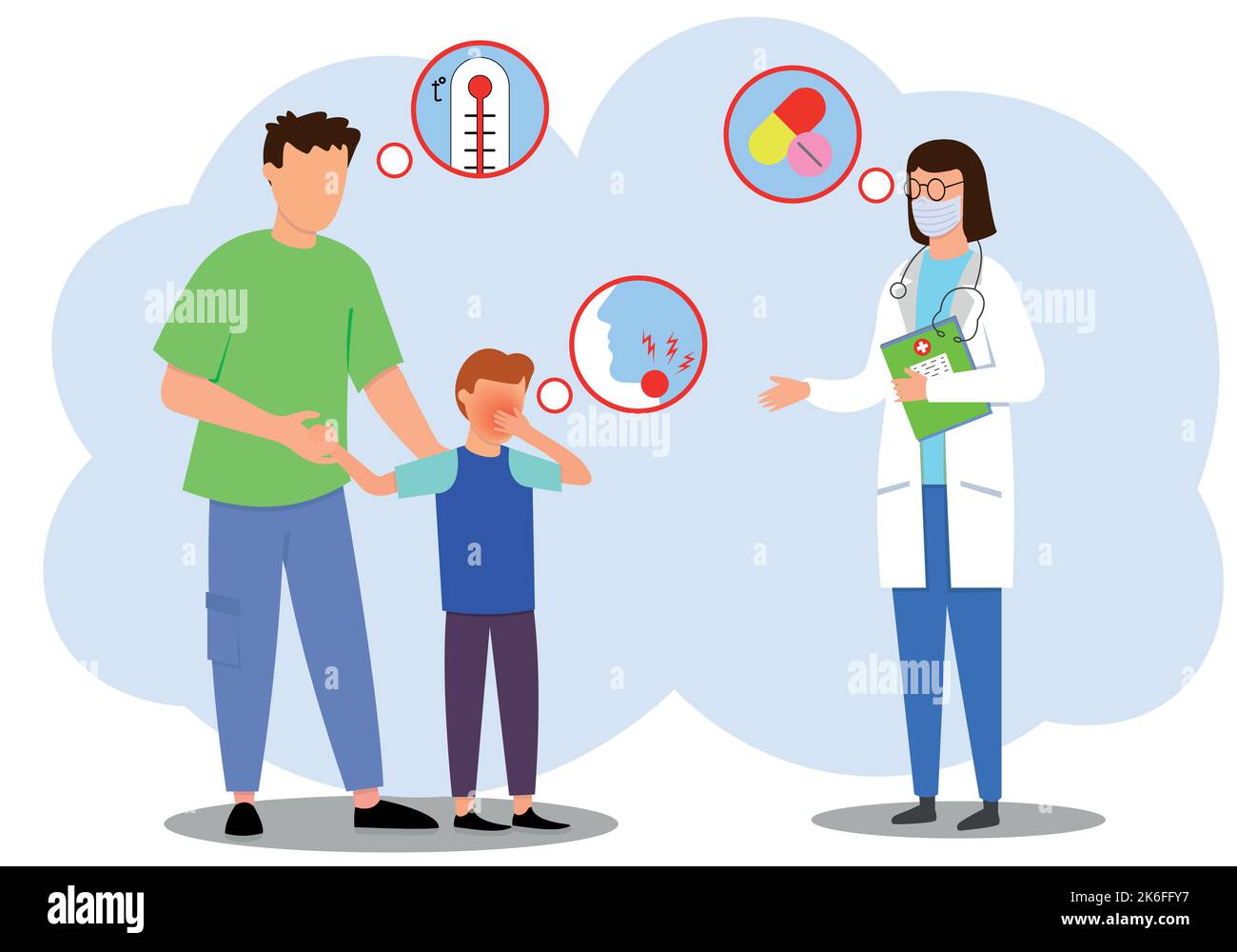 Sick father Stock Vector Images - Alamy