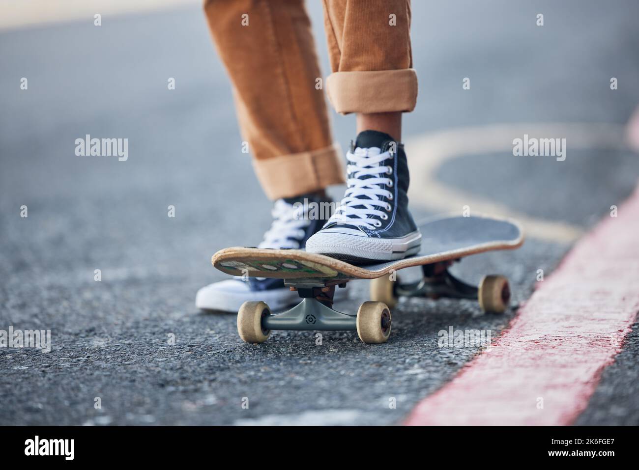 Street, skateboard and riding shoes travel with balance for outdoor ...