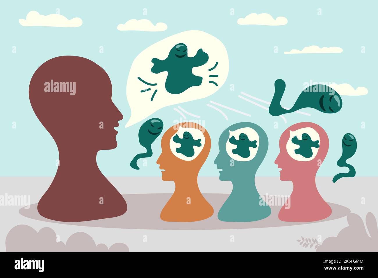 Cartoon character creeping hi-res stock photography and images - Alamy