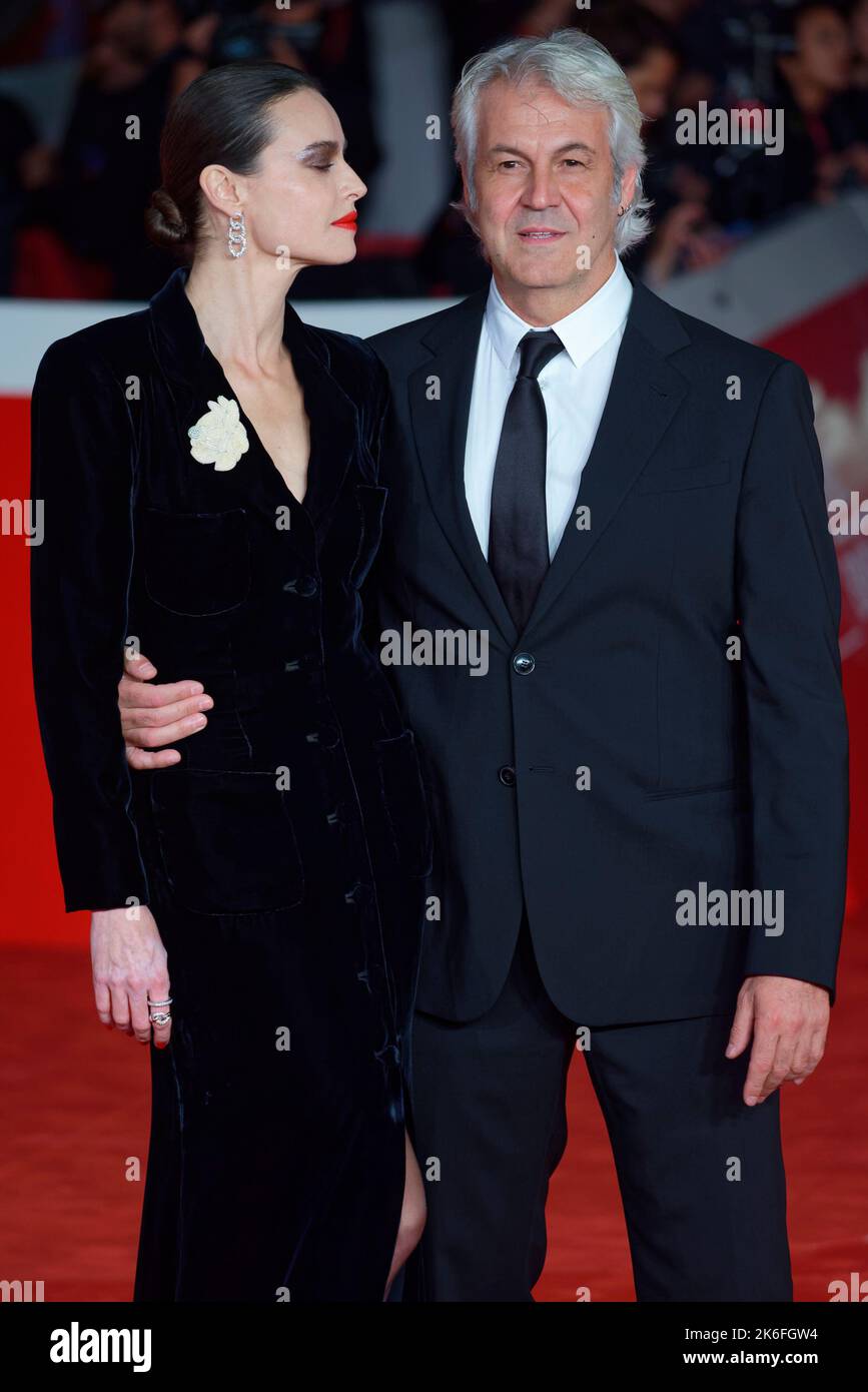 Kasia Smutniak and Domenico Procacci attend the "Il Colibrì" and opening red carpet during the ...