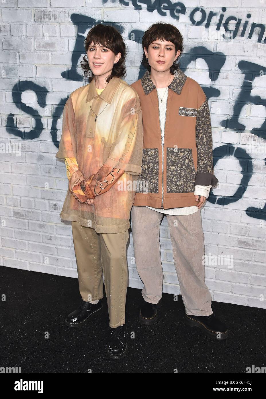 Los Angeles, CA on October 13, 2022. Sara Quin and Tegan Quin walking ...