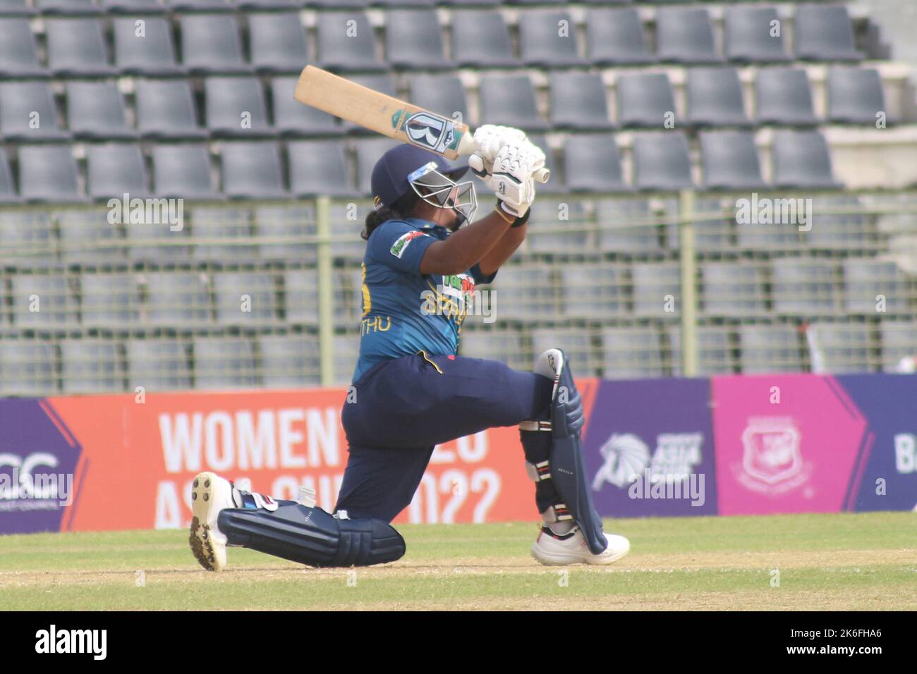 Non Exclusive: October 13, 2022, Sylhet, Bangladesh: Srilankan player batting against Pakistani ...