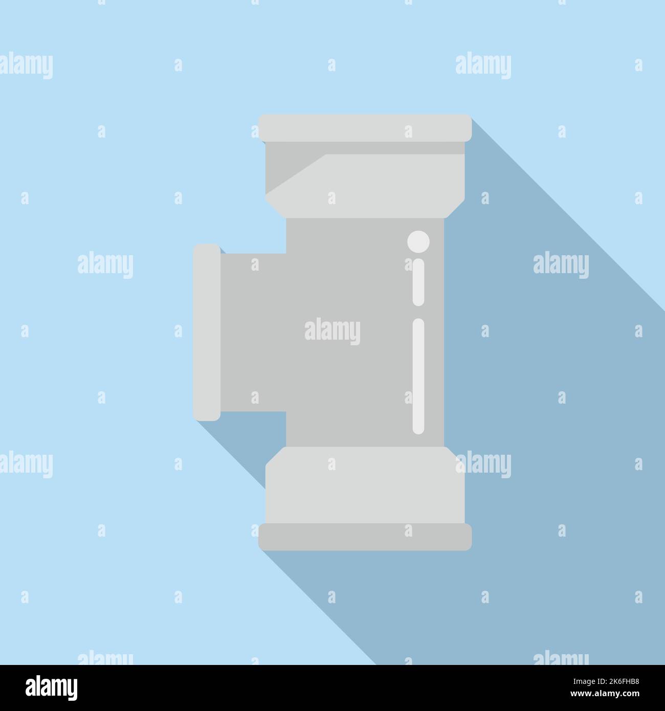 Pipe drain icon flat vector. Water pipeline. Repair industry Stock ...