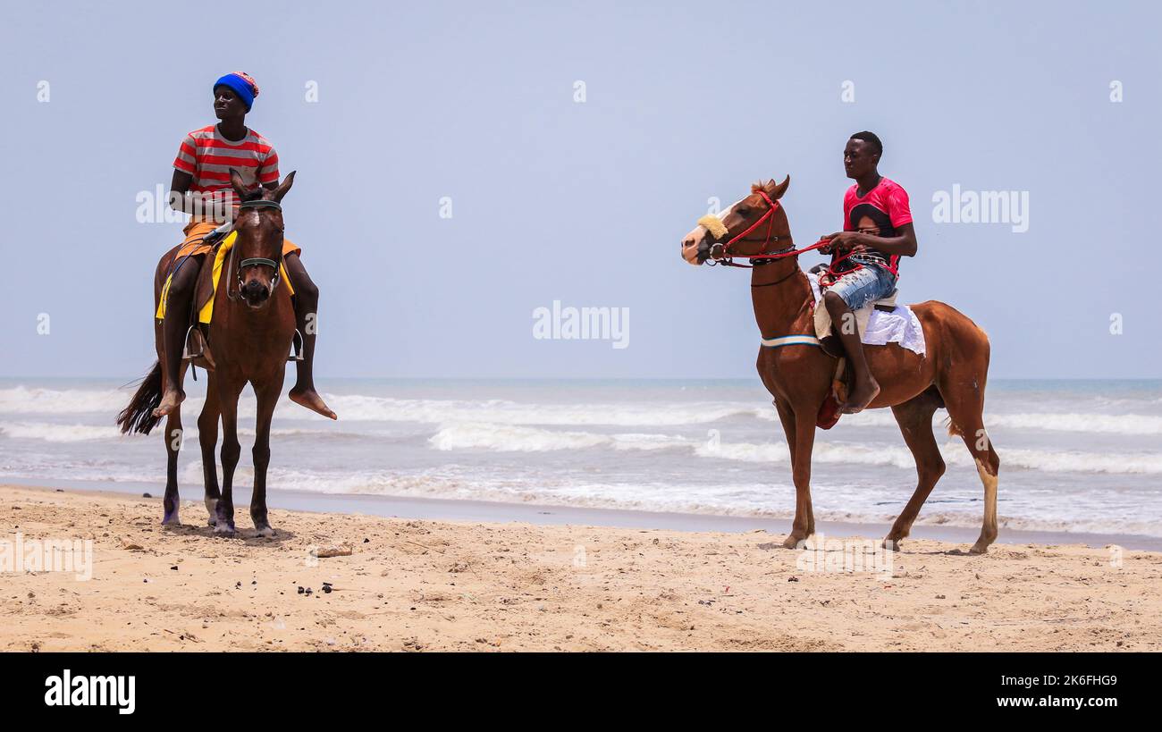 Accra, Ghana - April 06, 2022: Local African People having Fun on the ...