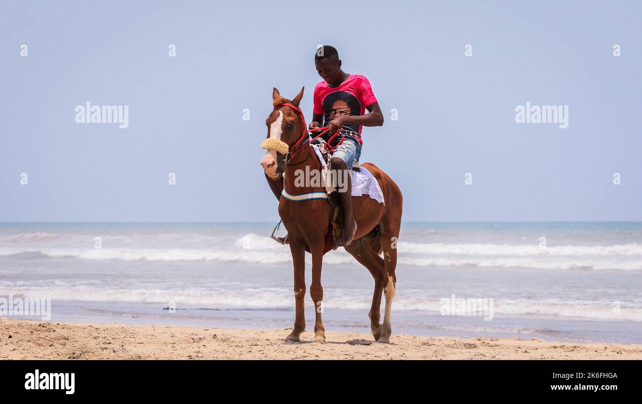 Accra, Ghana - April 06, 2022: Local African People having Fun on the ...