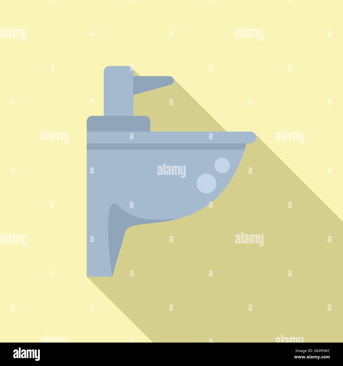 Tube basin icon flat vector. Water pipe. Sanitary toilet Stock Vector ...