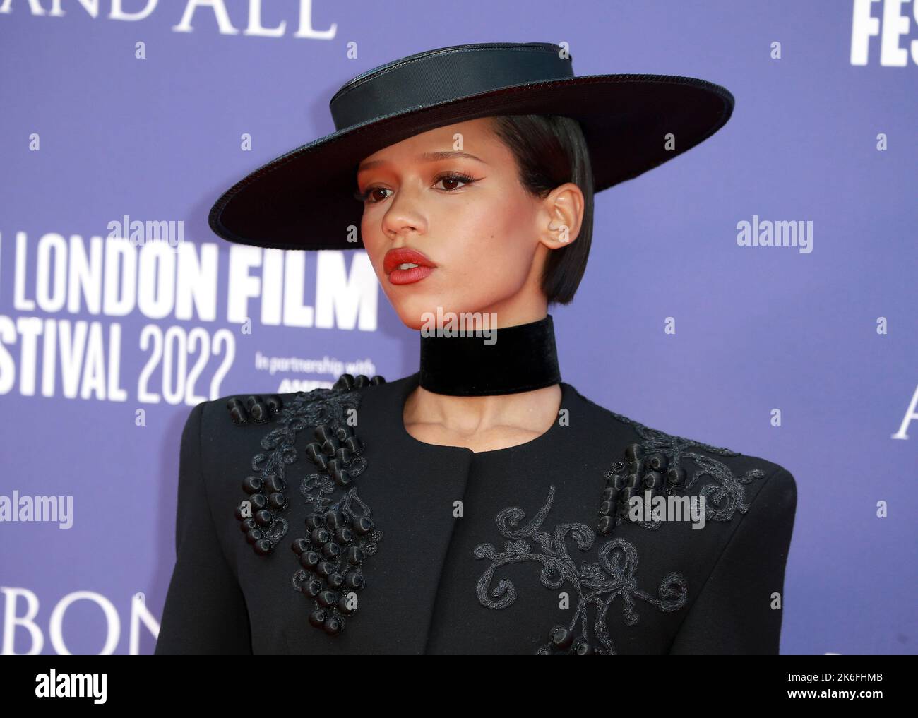 Taylor Russell attends the "Bones and All" premiere at The Royal ...