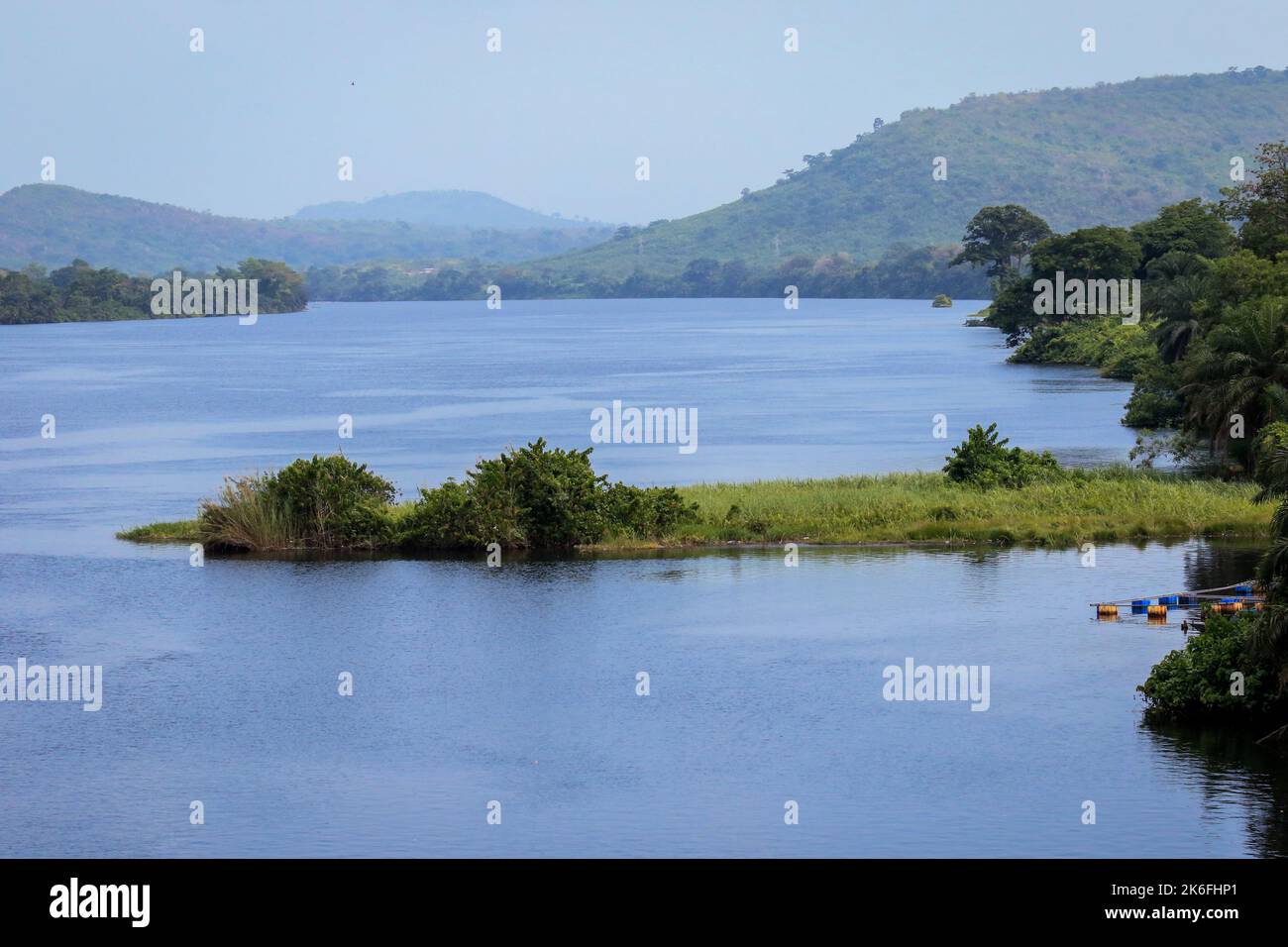 Amazing Natural Landscapes of Ghana Atlantic Ocean Coastline with Green ...
