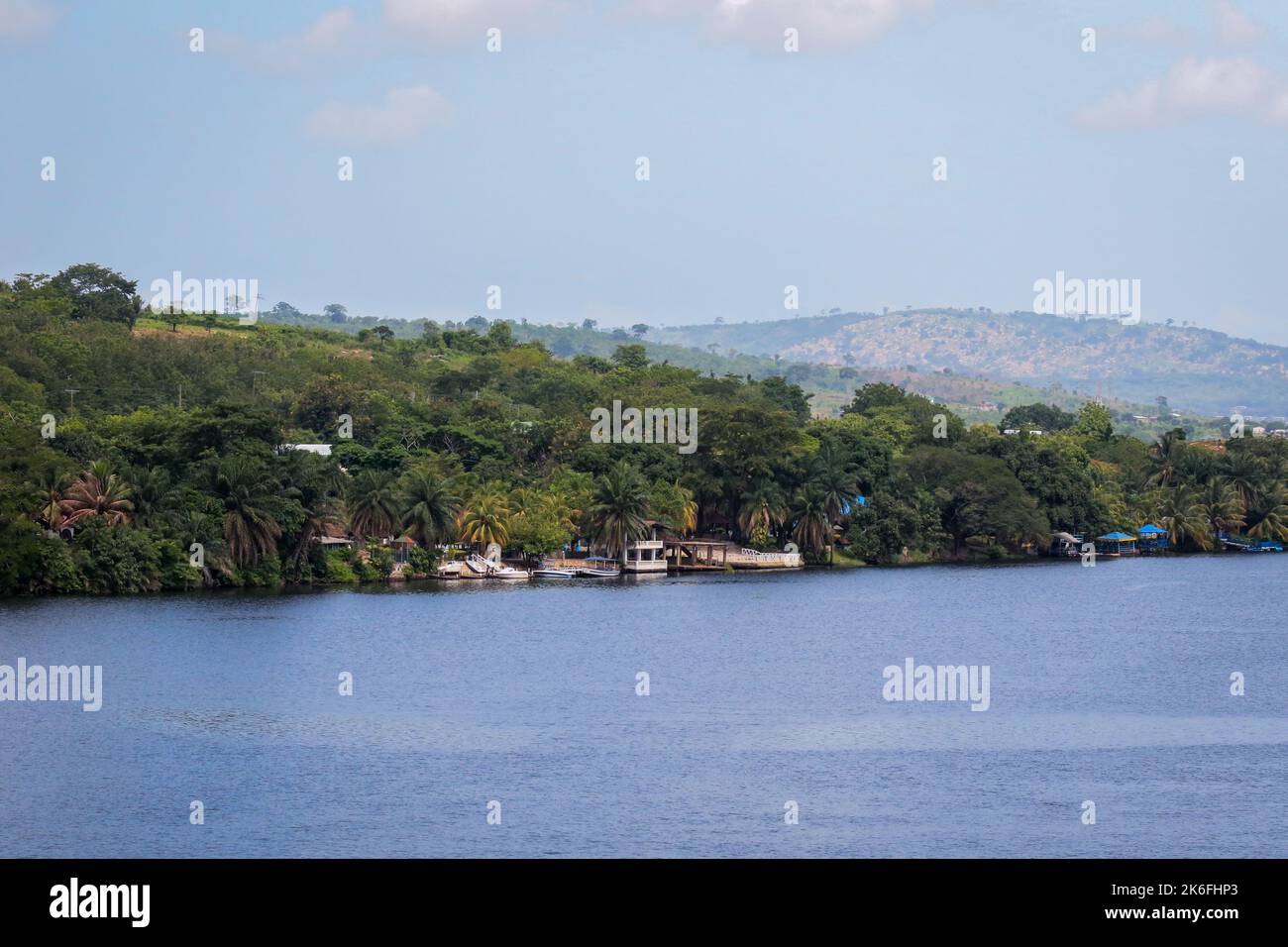 Amazing Natural Landscapes of Ghana Atlantic Ocean Coastline with Green ...