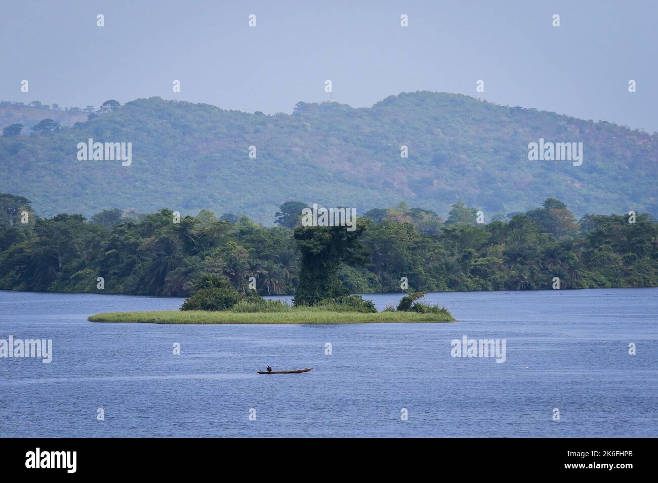 Amazing Natural Landscapes of Ghana Atlantic Ocean Coastline with Green ...