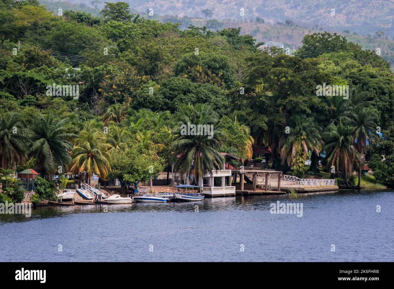 Amazing Natural Landscapes of Ghana Atlantic Ocean Coastline with Green ...