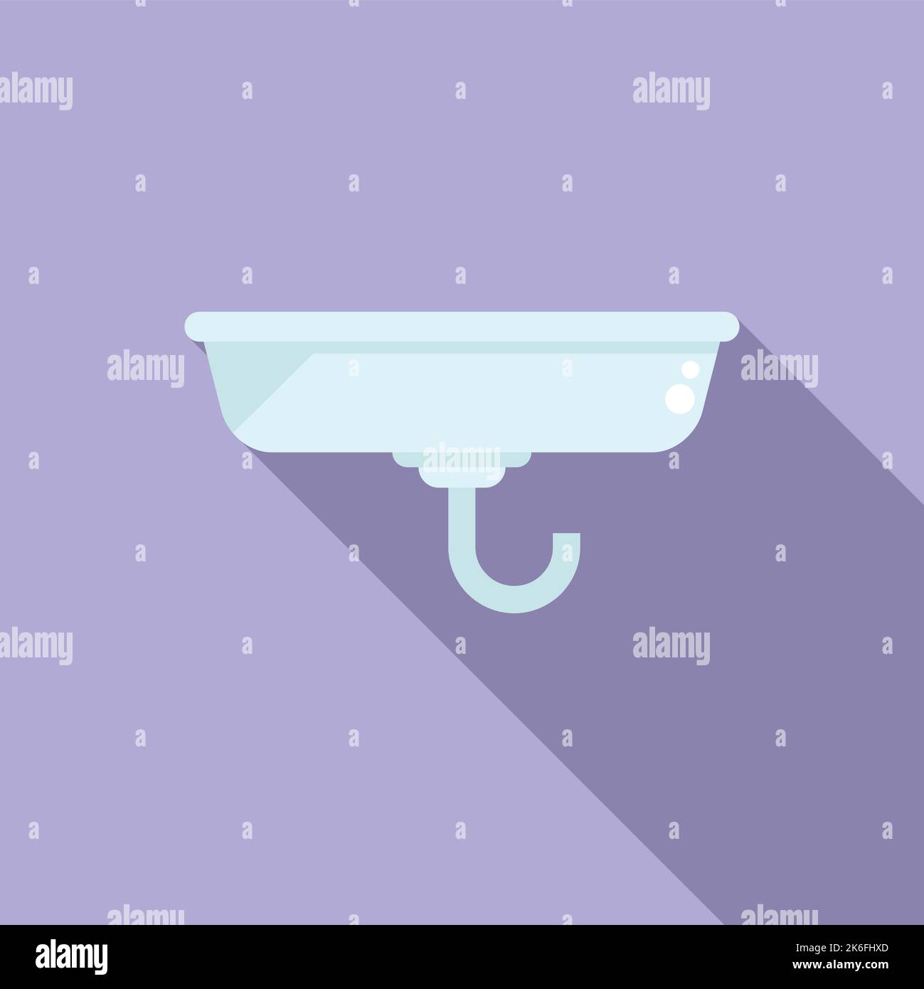 Water basin icon flat vector. Sewer construction. Drain plumber Stock ...