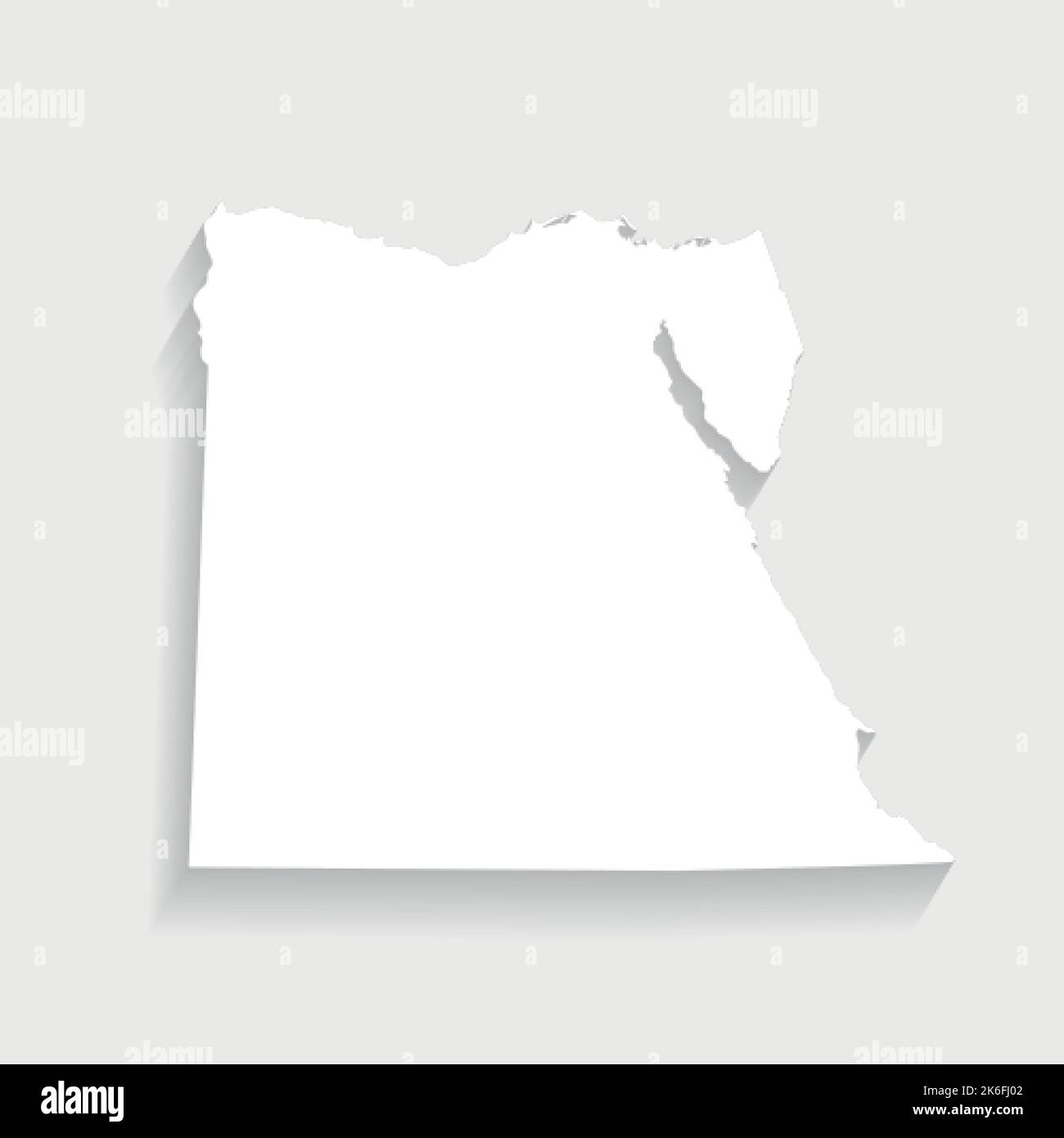 Simple white map of Egypt, vector, illustration, eps 10 file Stock ...