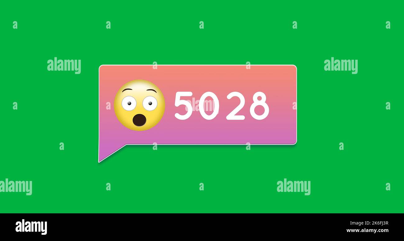Image of 5028 messages and emoticons on green background. Social media ...